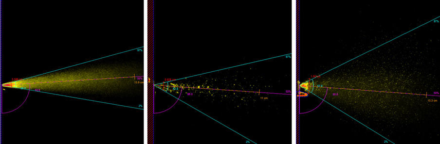 Plume geometry / Spray pattern / Plume front velocity - Emmace